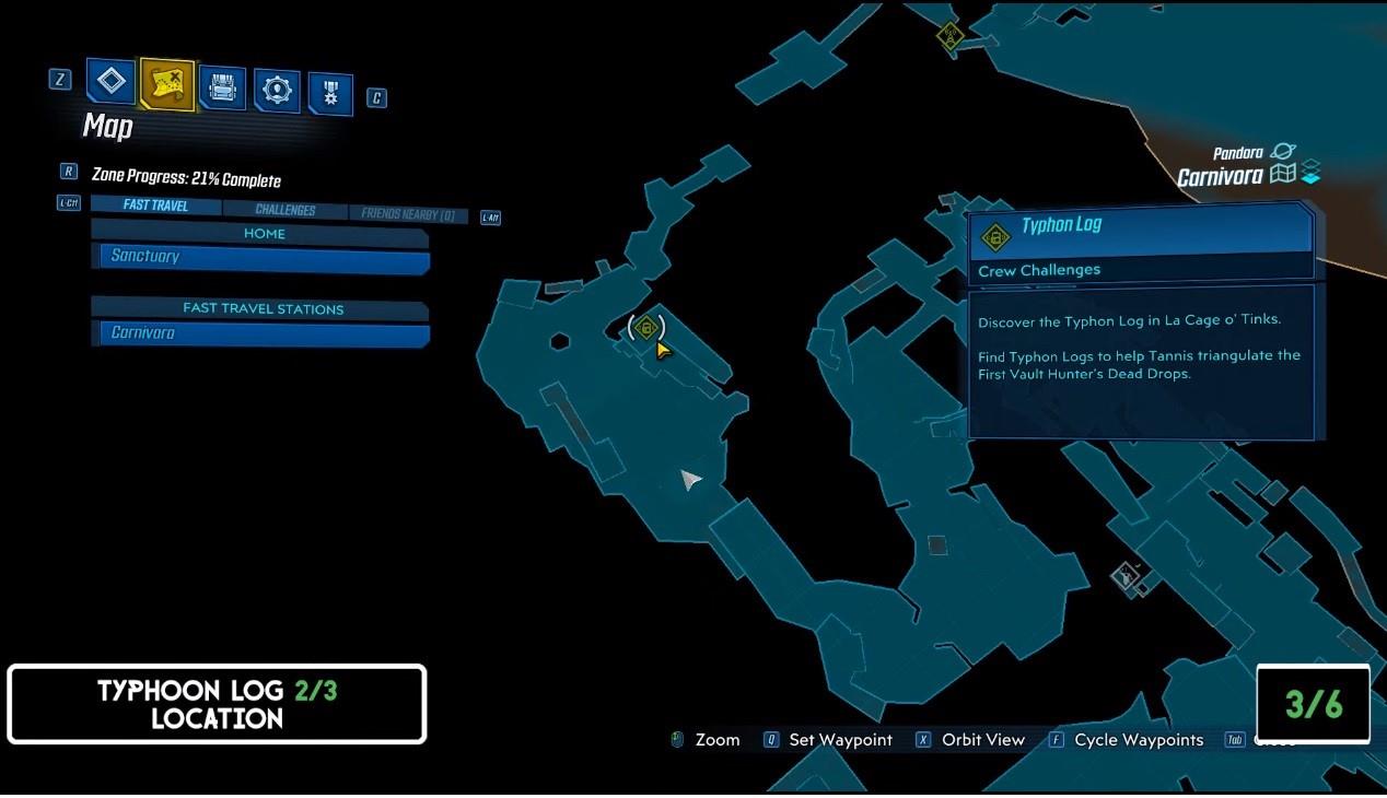 Guía de desafíos de Borderlands 3 Carnivora: ubicaciones coleccionables ...